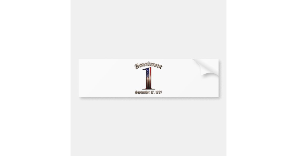 1st Amendment Bumper Sticker | Zazzle