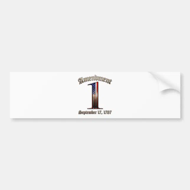 1st Amendment Bumper Sticker | Zazzle