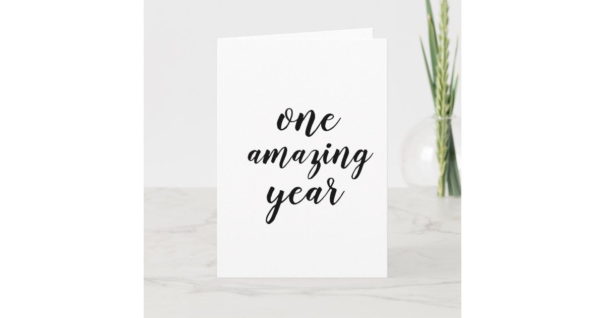 1st anniversary Card | one year anniversary card | Zazzle