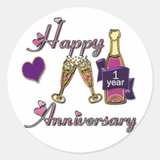 Happy Anniversary Stickers | Zazzle