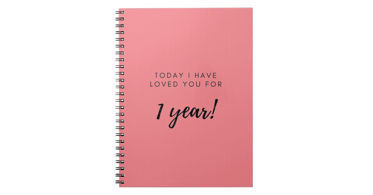 1st Anniversary Gift for Boyfriend Girlfriend Note Notebook | Zazzle