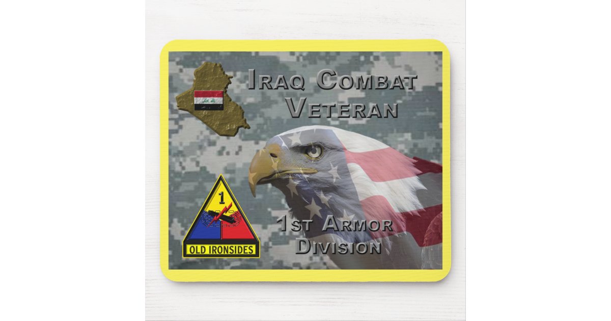 1st Armor Div Iraq Combat Veteran Mouse Pad | Zazzle