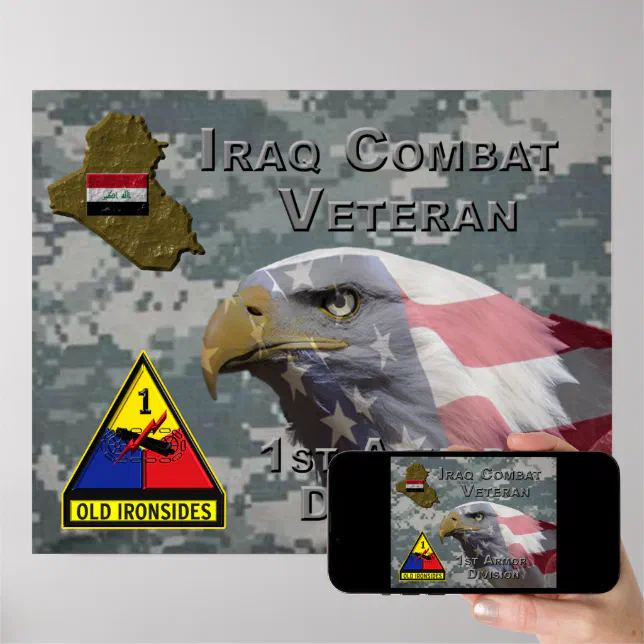 1st Armor Div Iraq Combat Veteran Poster | Zazzle