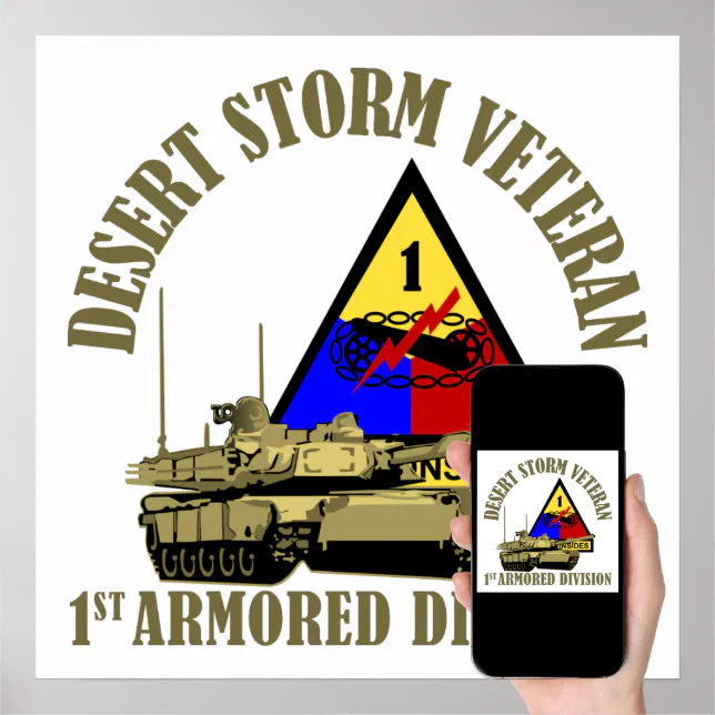 1st Armored Division [1st AD] Poster | Zazzle