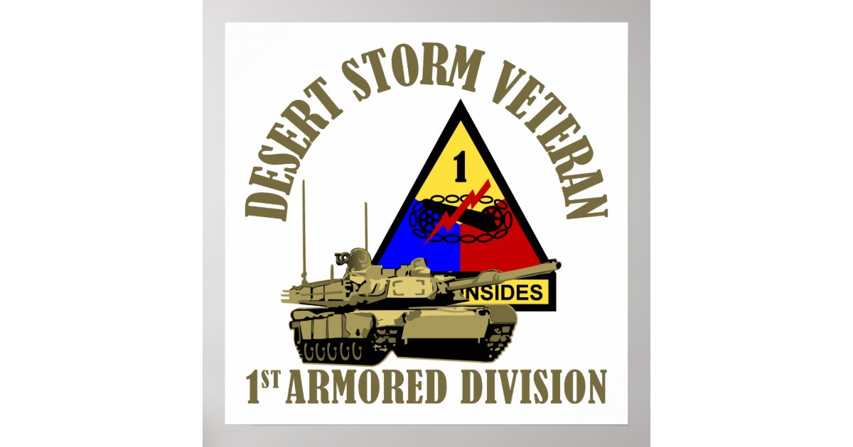 1st Armored Division [1st AD] Poster | Zazzle