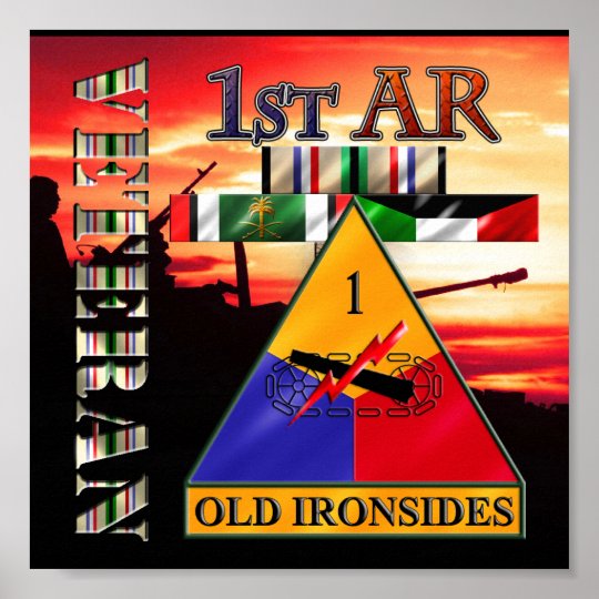 1st Armored Division Desert Storm Veteran Poster | Zazzle.com