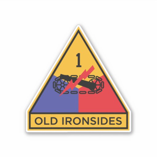 1st Armored Division "Old Ironsides" Sticker | Zazzle