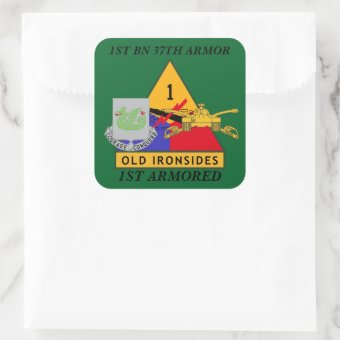 1ST BATTALION 37TH ARMOR 1ST ARMORED STICKERS | Zazzle
