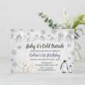 1st Birthday Baby It's Cold Outside Invitation | Zazzle