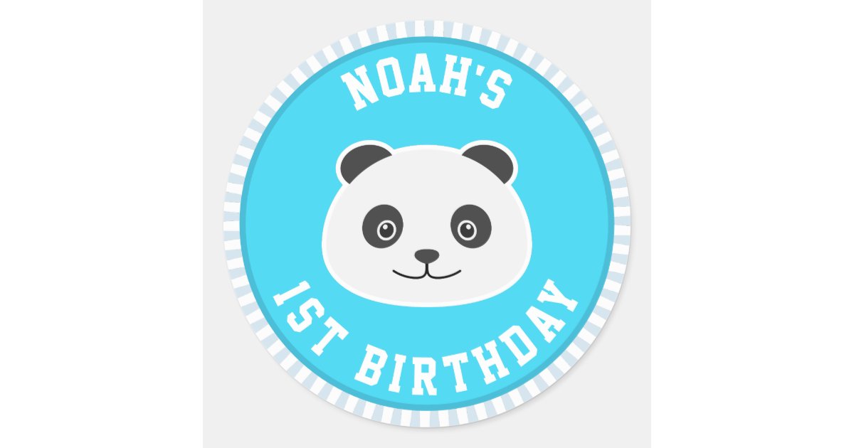 1st Birthday Classic Round Sticker | Zazzle