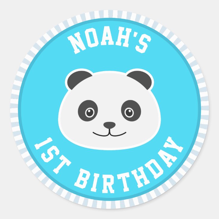 1st Birthday Classic Round Sticker | Zazzle
