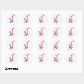 1st Birthday Classic Round Sticker | Zazzle