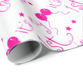 1st birthday girl theme wrapping paper | Zazzle
