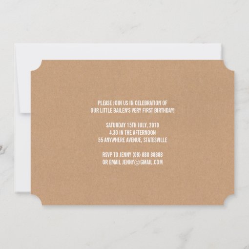 1st Birthday Gold Number One Photo Invitation | Zazzle