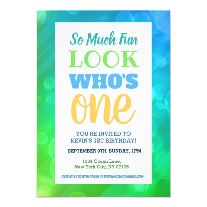 1st Birthday Invitation Wording | Zazzle.com