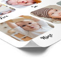 1st Birthday Milestone My First Year Photo Poster | Zazzle