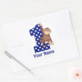 1st Birthday Monkey Blue Sicker Classic Round Sticker | Zazzle