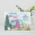 1st Birthday One Happy Camper Woodland Caravan Invitation | Zazzle