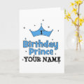 1st Birthday Prince Card | Zazzle