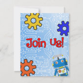 1st Birthday Robot Invitation | Zazzle