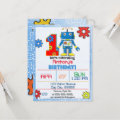 1st Birthday Robot Invitation | Zazzle