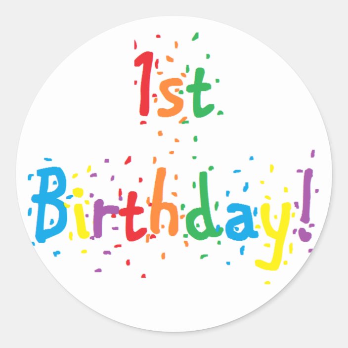 "1st Birthday" Stickers | Zazzle.com