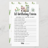 1st Birthday Trivia editable game | Zazzle