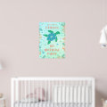 1st Birthday Turtle Under The Sea Party Poster | Zazzle