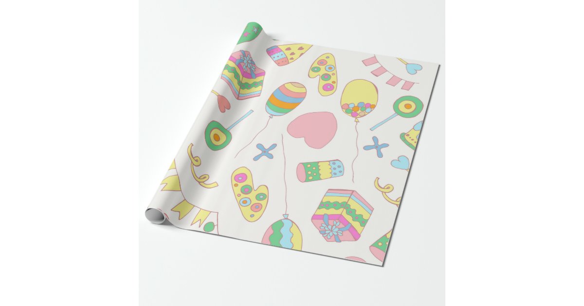 1st birthday. wrapping paper | Zazzle