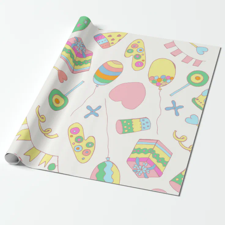 1st birthday. wrapping paper | Zazzle