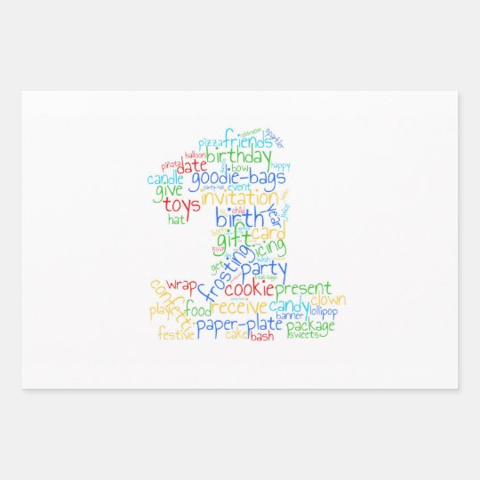 1st Birthday Wrapping Paper Sheets | Zazzle.com