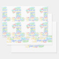 1st Birthday Wrapping Paper Sheets | Zazzle