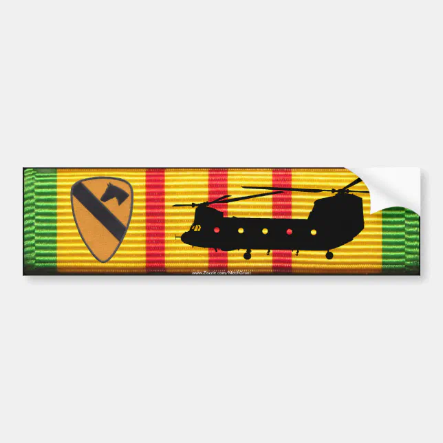 1st Cavalry Div. CH-47 Chinook VSM Bumper Sticker | Zazzle