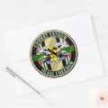 1st Cavalry Division Combat Tanker 19K OIF Classic Round Sticker | Zazzle