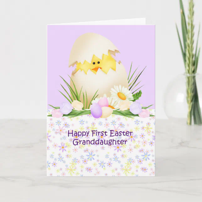 1st Easter Granddaughter Holiday Card | Zazzle
