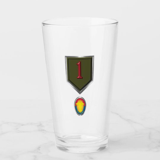 1st Infantry Div “Big Red One”Patch Insignia Glass | Zazzle.com