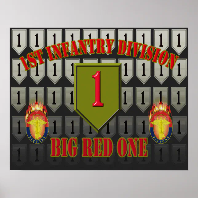 1st Infantry Division “Big Red One” Poster | Zazzle