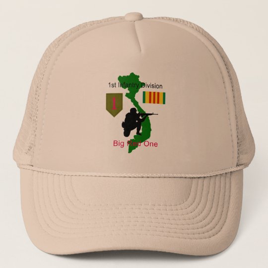 1st Infantry Division Big Red One Vietnam Vet Hat | Zazzle.com