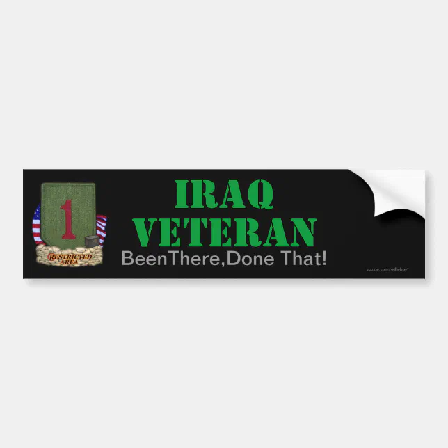1st infantry division iraq vets bumper sticker | Zazzle