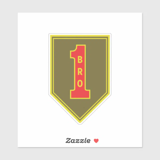 1st Infantry Division Patch Big Red One Sticker | Zazzle