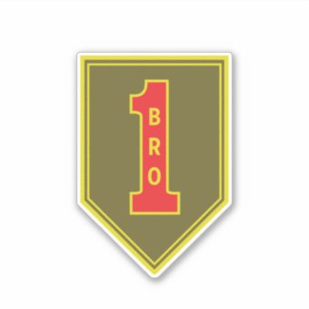 1st Infantry Division Patch Big Red One Sticker | Zazzle