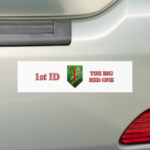 1st Infantry Division The Big Red One Bumper Sticker | Zazzle
