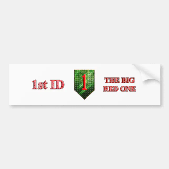 1st Infantry Division The Big Red One Bumper Sticker | Zazzle