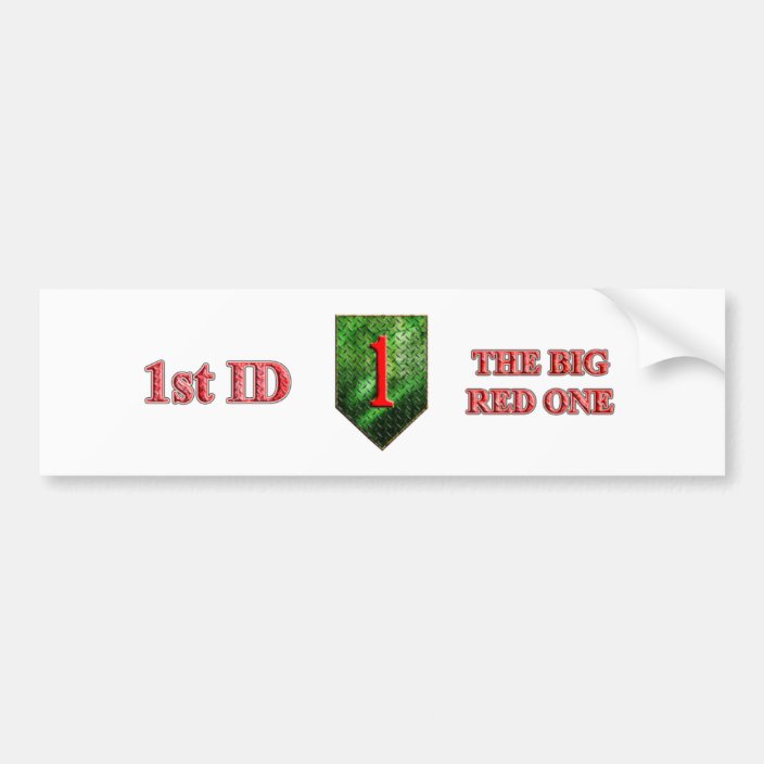 1st Infantry Division The Big Red One Bumper Sticker | Zazzle.com