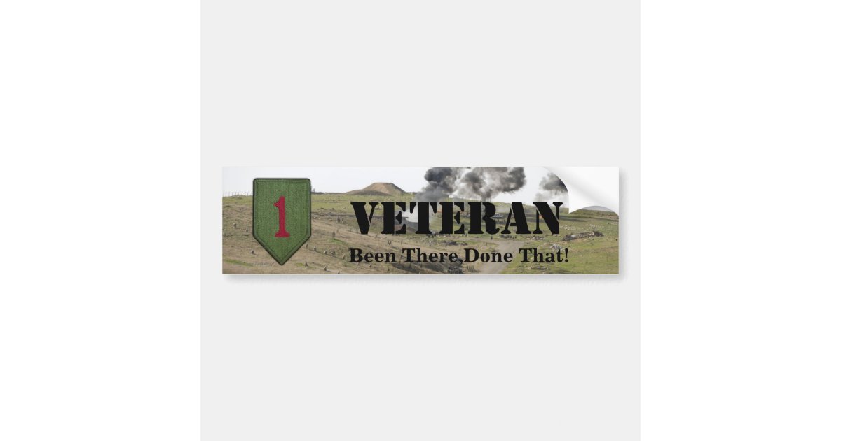 1st infantry division veterans bumper sticker | Zazzle