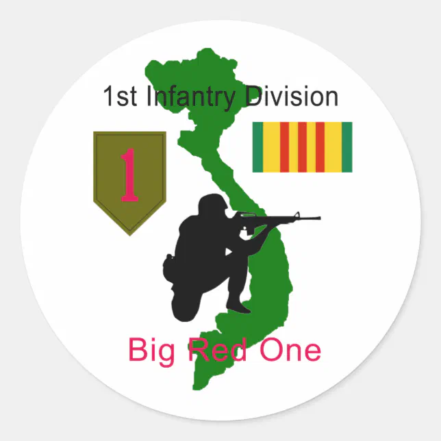 1st Infantry Division Vietnam Vet Stickers | Zazzle