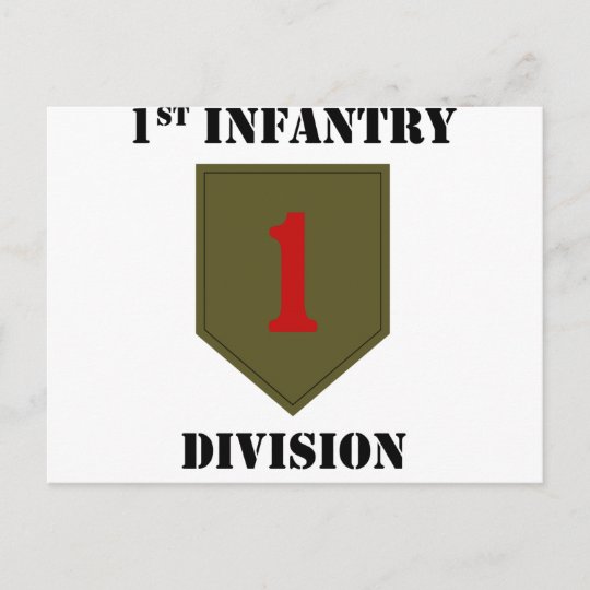 1st Infantry Division With Text Postcard | Zazzle.com