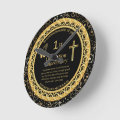 1st Ordination Anniversary Priest PERSONALIZED Round Clock | Zazzle