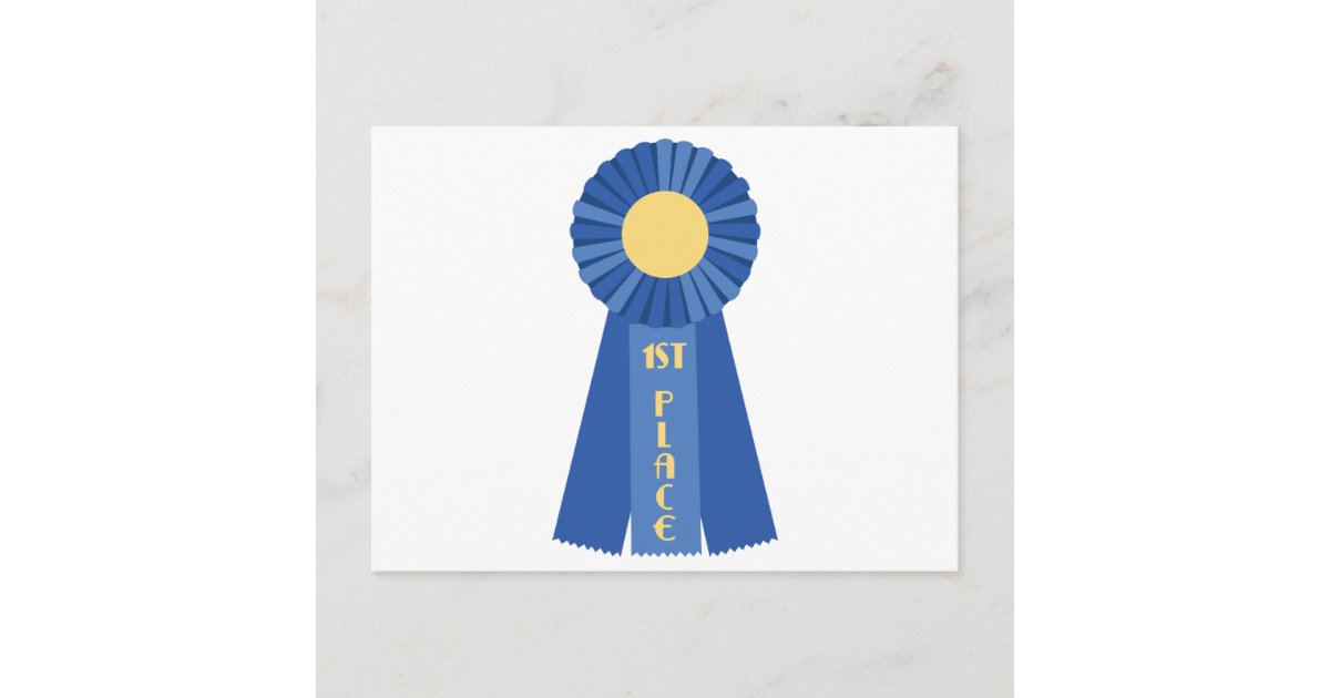 1st Place Ribbon Postcard | Zazzle