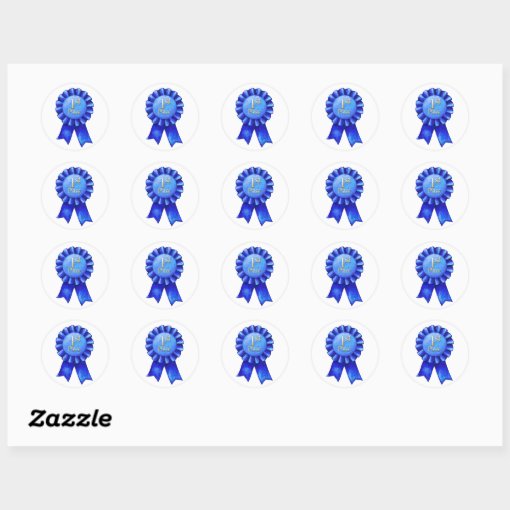 1st Place Ribbon Stickers | Zazzle